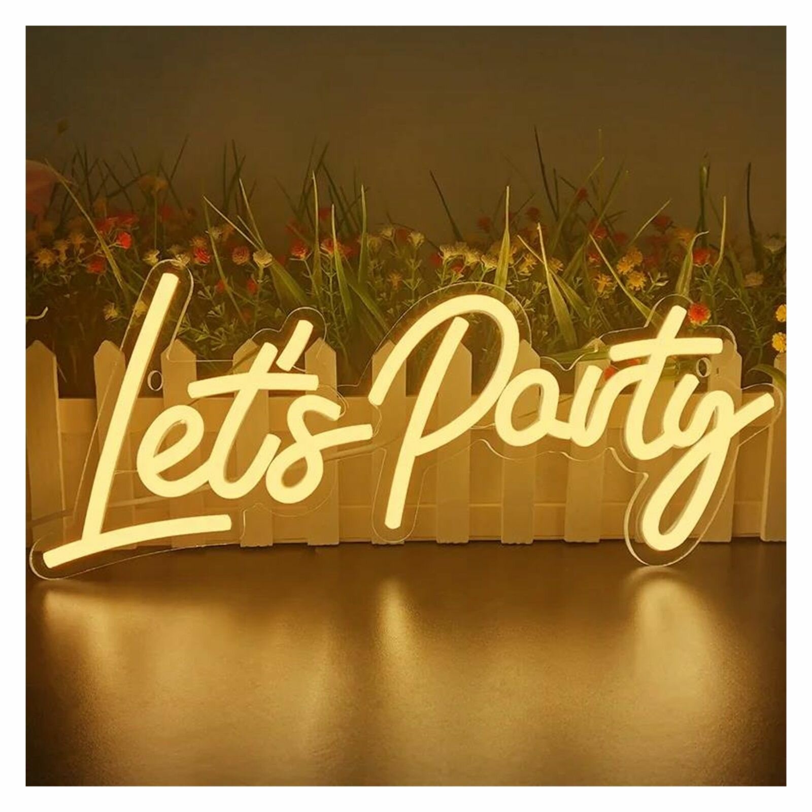 Светящаяся Акриловая Вывеска Let's Party