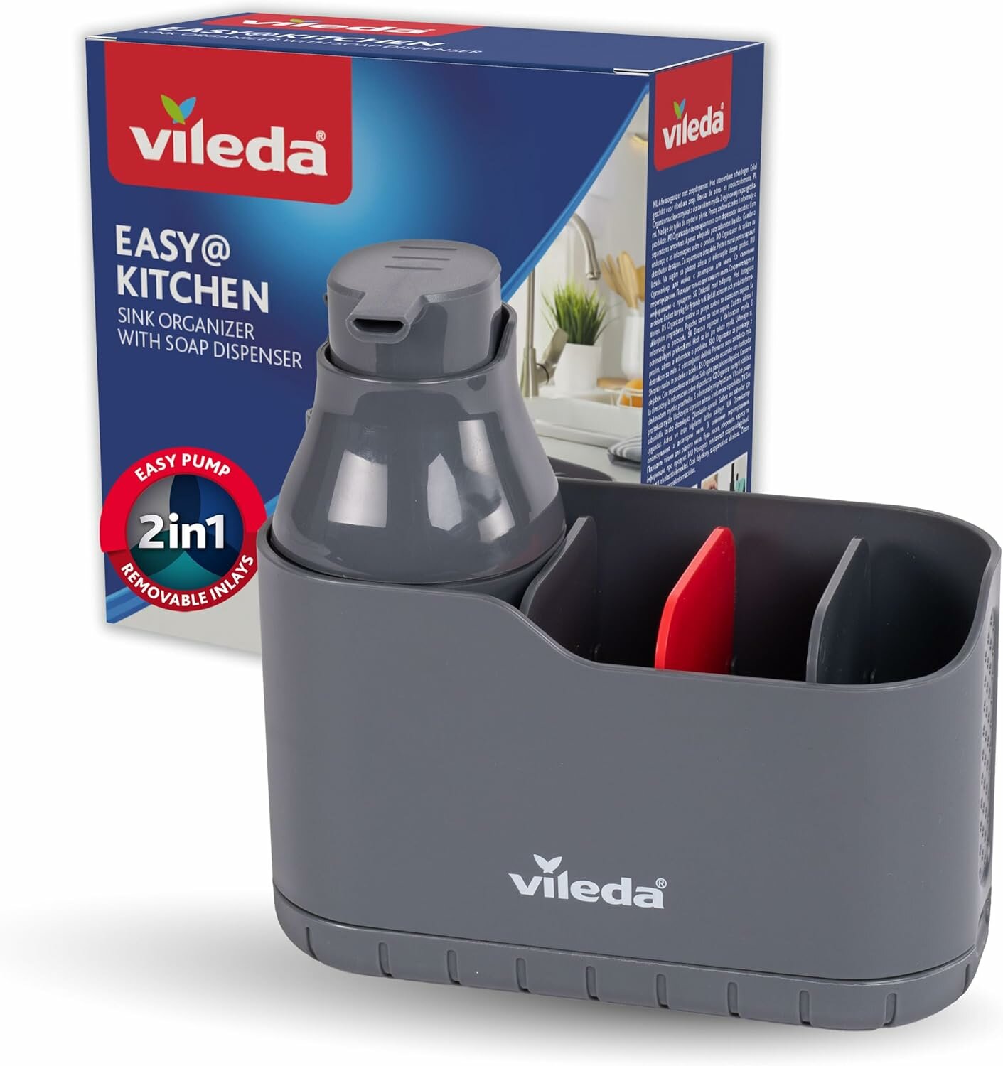 Кухонный органайзер для раковины с дозатором Vileda Easy Kitchen