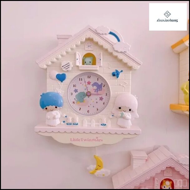 Милые настенные часы Sanrio My Melody Pink для спальни, подвесные часы Hello Kitty Kawaii Room