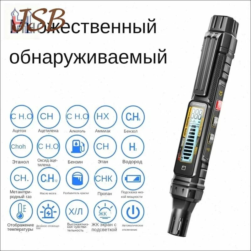 Детектор горючих газов Детектор утечек природного газа со звуковой и визуальной сигнализацией
