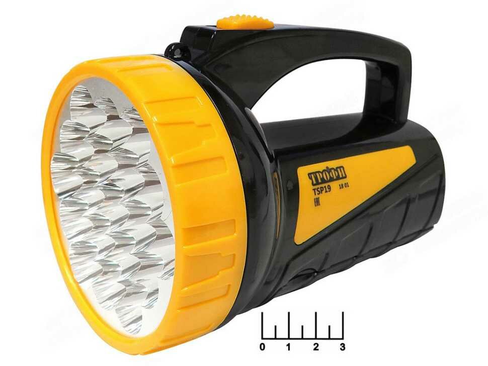 Фонарь 19+18 светодиодов аккумуляторный Трофи TSP19