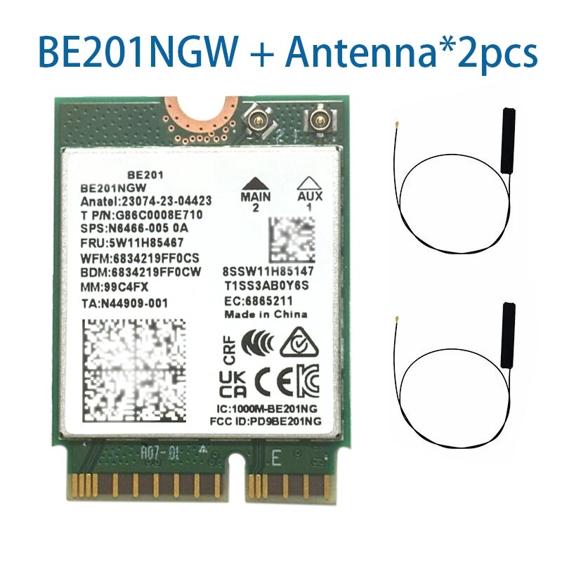 BE201NGW WIFI карта с антеннами 2 шт