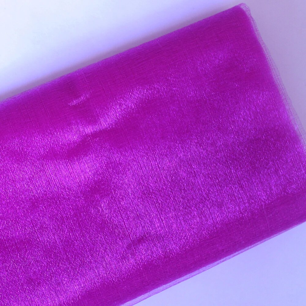 Прозрачная органза 100% полиэстер 48 см Фиолетовый, 5 Meters, Zihong