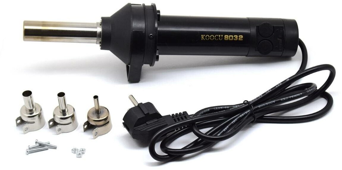 Фен паяльный KOOCU 8032 , максимальная температура 480С, мощность 420 Вт