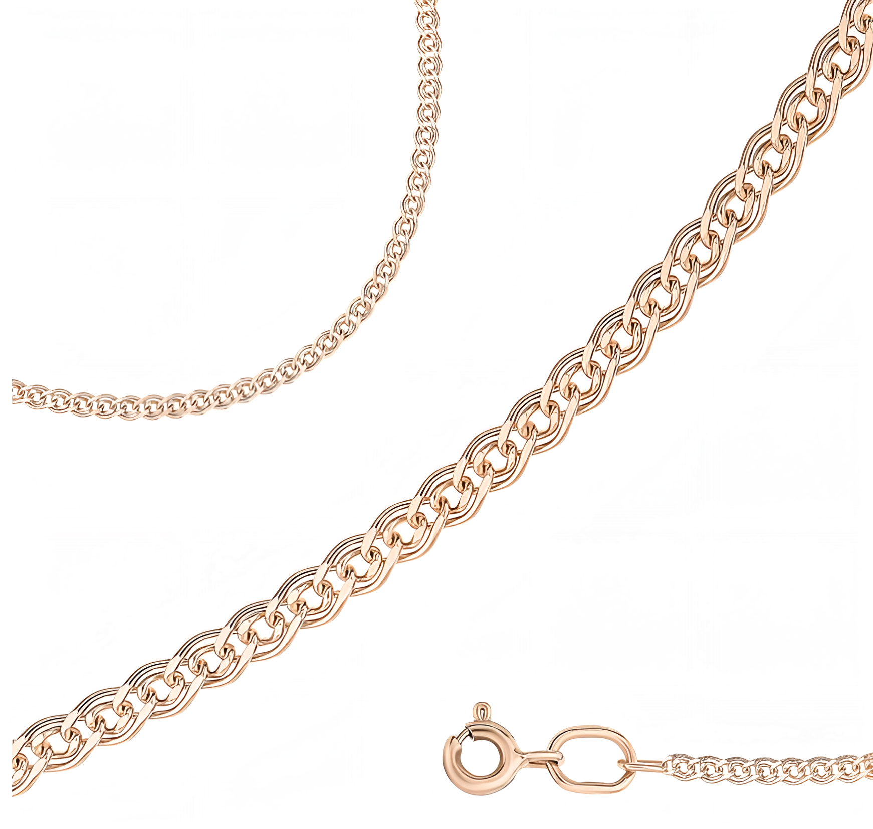 Цепь красное золото, 585 проба