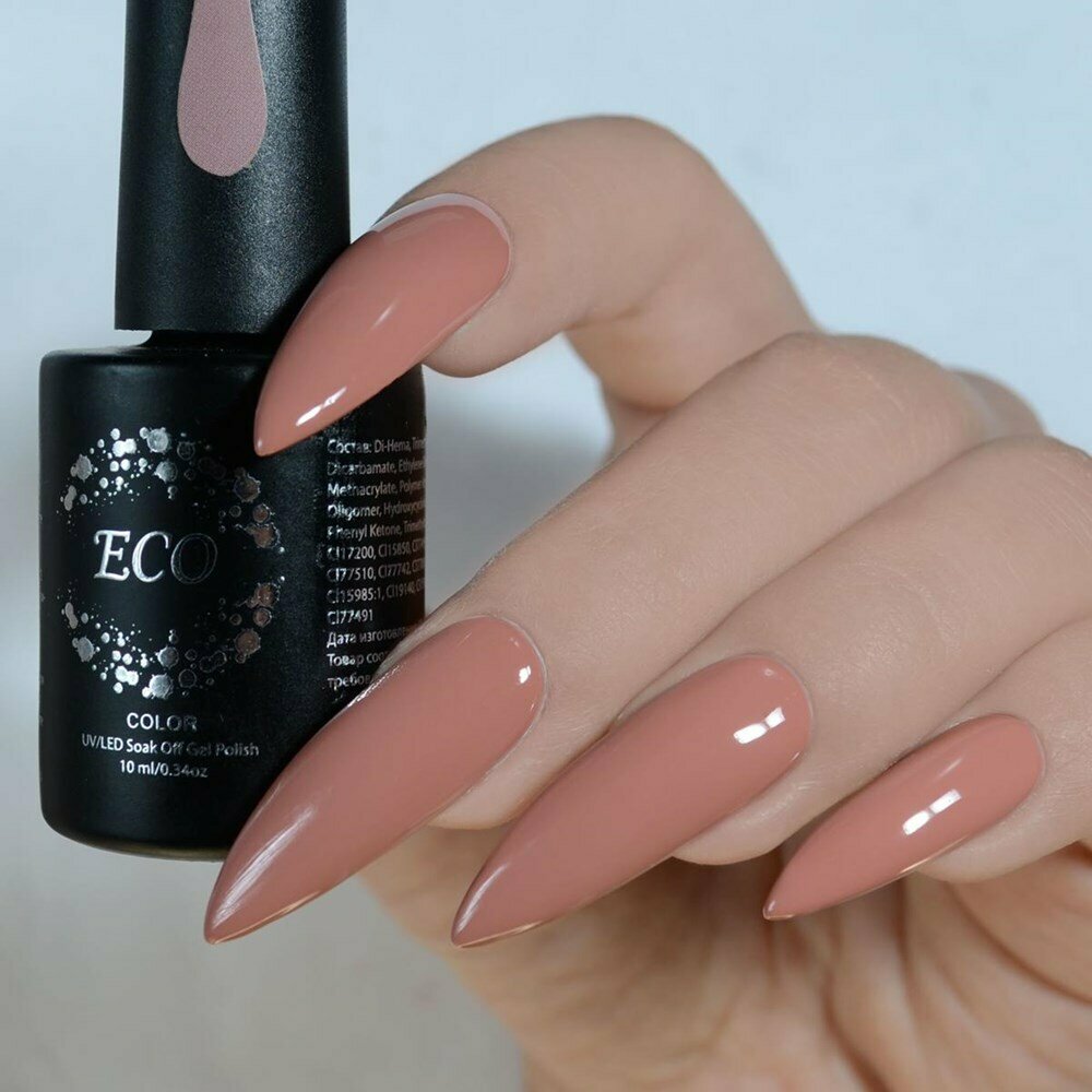Гель-лак для ногтей ТМ ECO №10 Основная (шеллак), капучино, 10мл