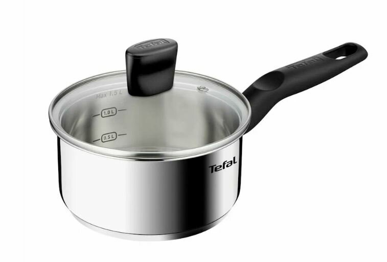 Ковш с крышкой Tefal Confidence G7642274 16см. из нержавеющая стали