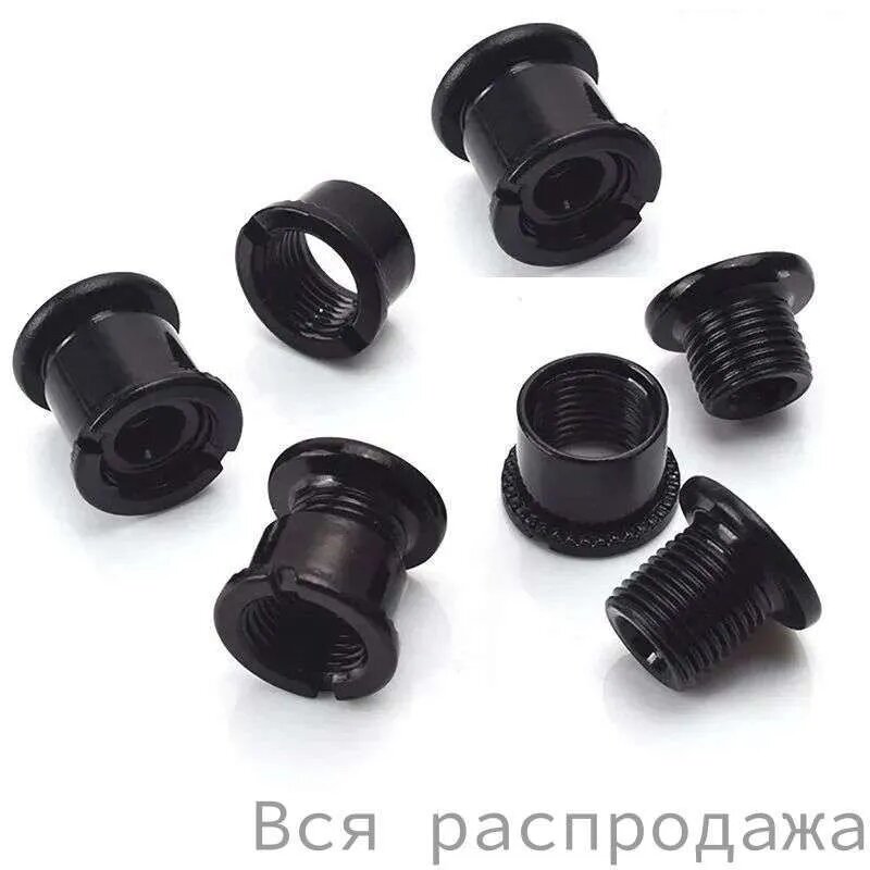 Бонки М8х8х7 (5 шт.): гайка M8x7 (8,6) мм, болт M8x8 (10,4 )мм, сталь, черные.