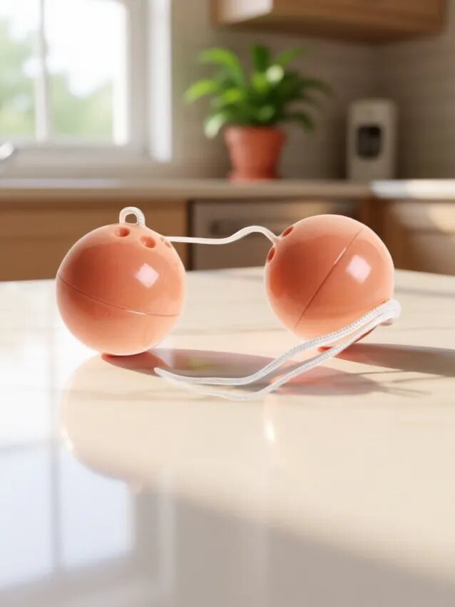 Seven Creations Шарики Soft Latex Vibratone Balls, D: 3.5 см, длина: 8 см, телесный