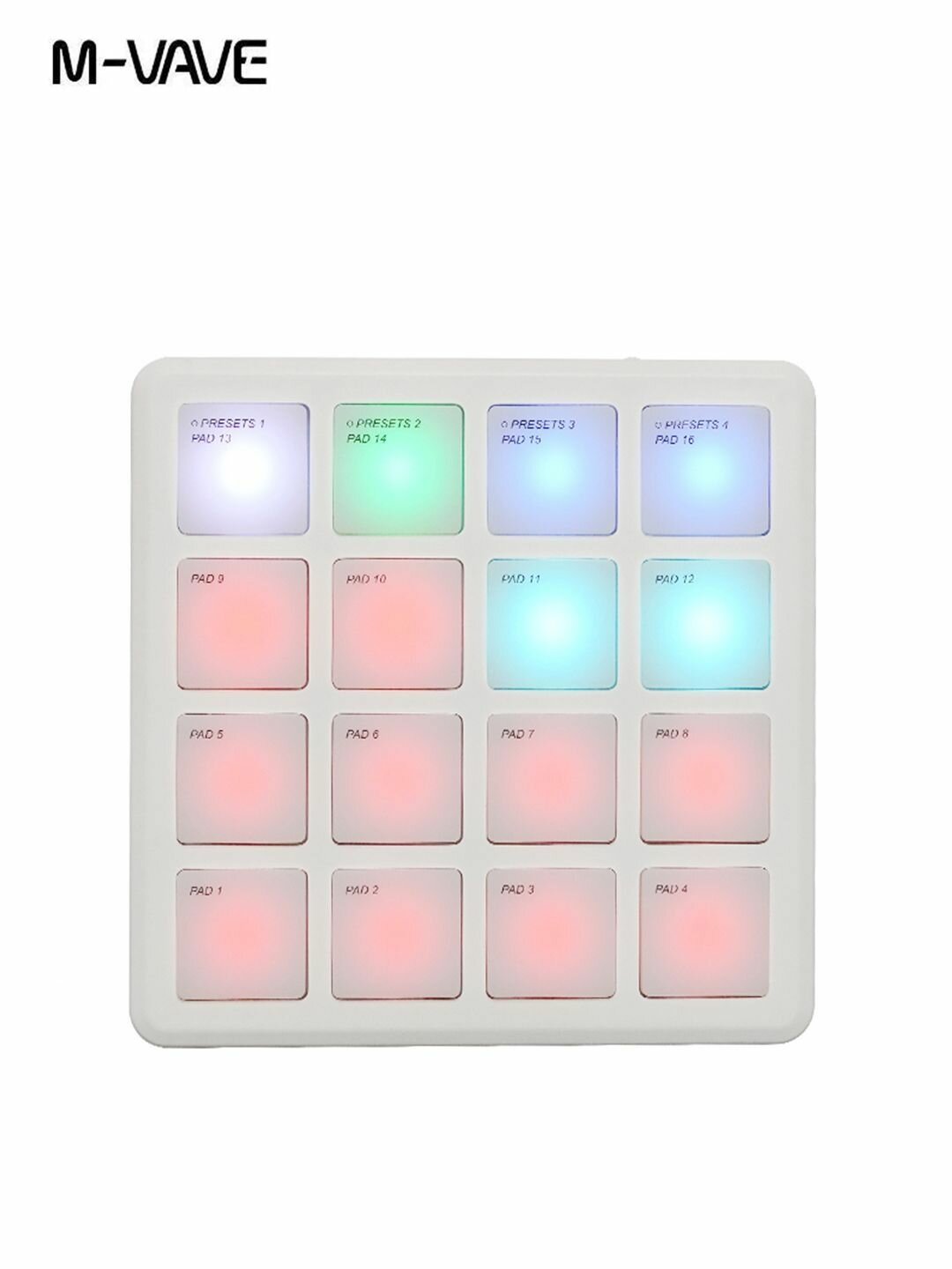 M-VAVE SMC-PAD POKET Беспроводной MIDI-контроллер, портативные карманные пэды, подходит для ударных клавишных инструментов, интерфейс USB-C