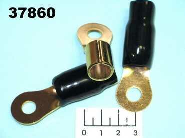 Клемма кольцевая 50/8 gold черная 7-109