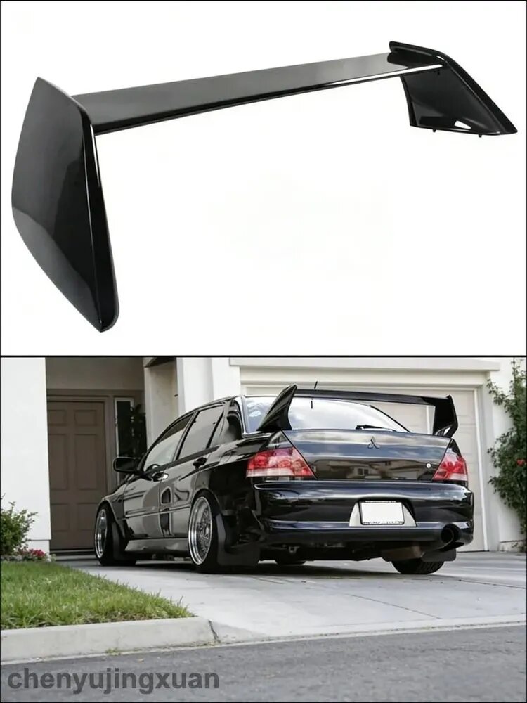Спойлер для Mitsubishi Lancer 9 (2002-2007) Задний спойлер из ABS-пластика черный