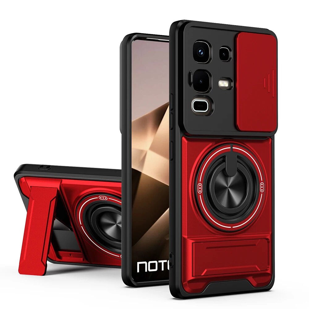 Магнитный чехол KEYSION для Infinix Note 50 4G 50 Pro+ 50S 50X 5G с защитой камеры, подставкой и противоударным покрытием