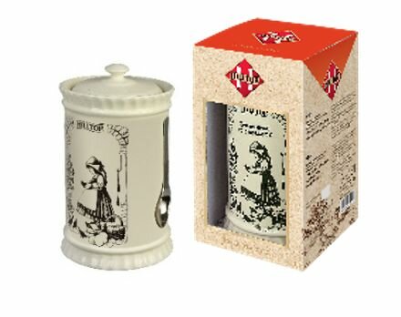 Чай HILLTOP Земляника со сливками + чайница керамика (с ложкой) 125г