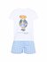 Пижама Polo Ralph Lauren Polo Bear, размер 116-122, бежевый/белый
