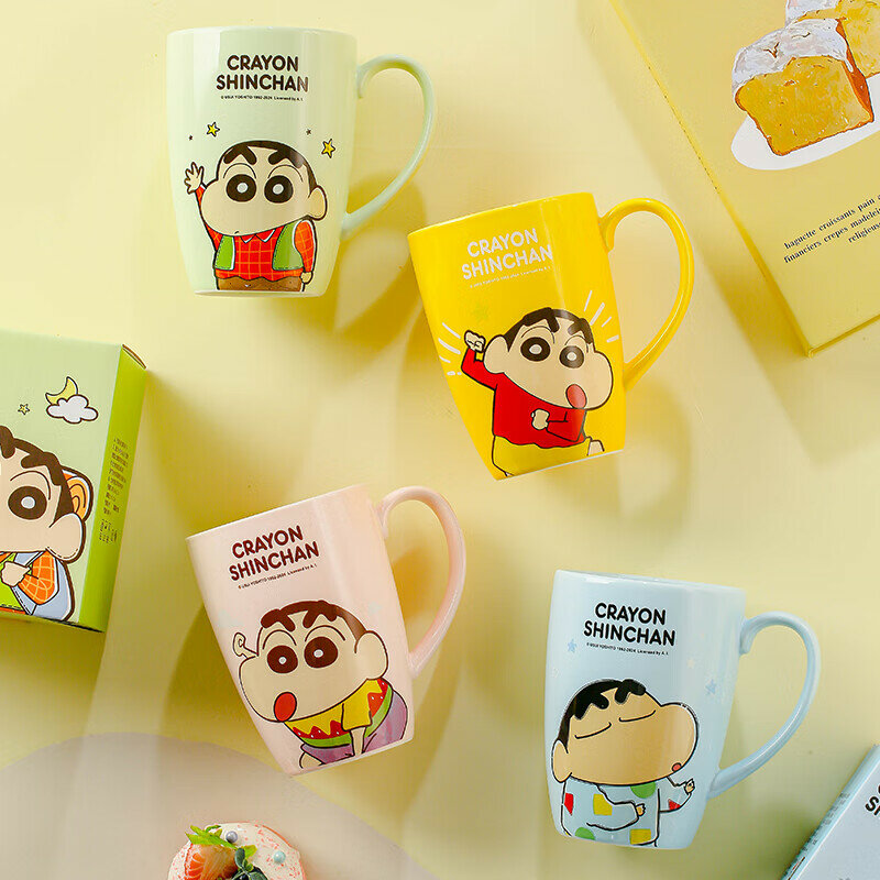 Официальный керамический стакан Crayon Shin-chan 520 мл с большой емкостью для парных подарков на день рождения