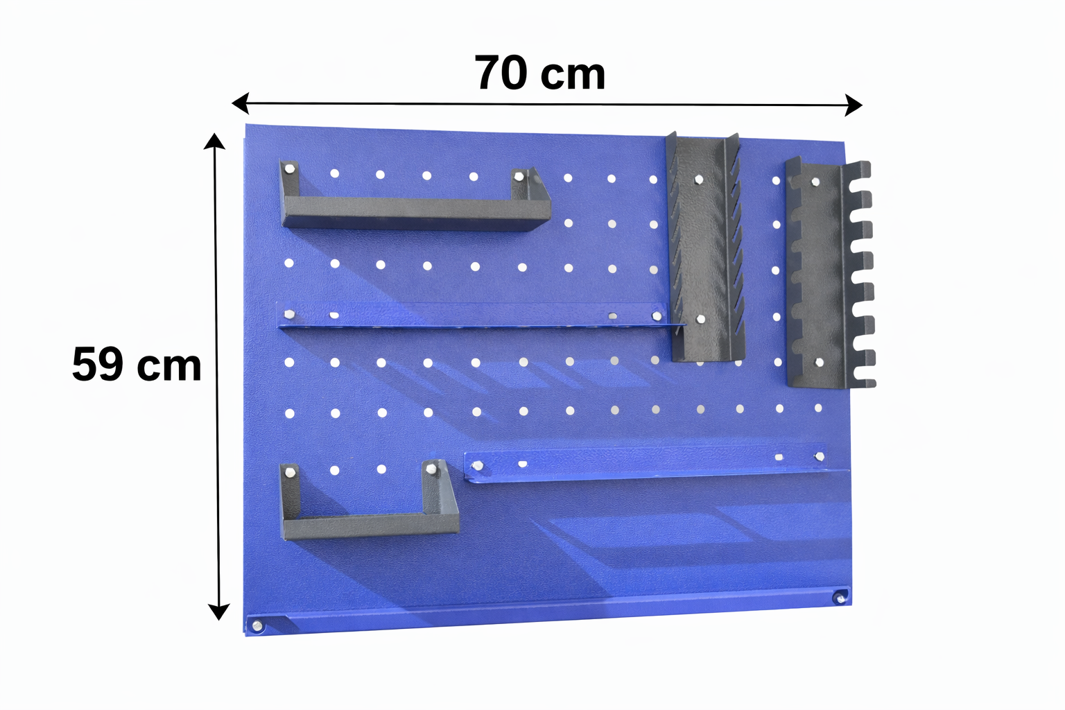 Органайзер (экран) металлический для инструментальной тележки, синий