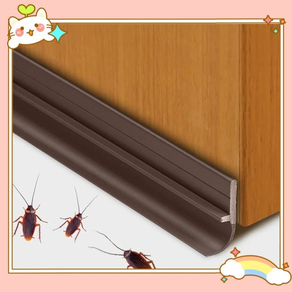 Уплотнитель для дверей самоклеящийся силиконовый, Защита от сквозняков и насекомых, для входной и межкомнатной дверей