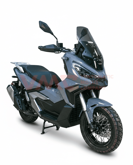 Скутер VMC DISCOVERY + ТY50QT-77H 49 см3 серия T1700 (Карбюратор, возд охлажд, CBS, защита рук) серый 6698Б