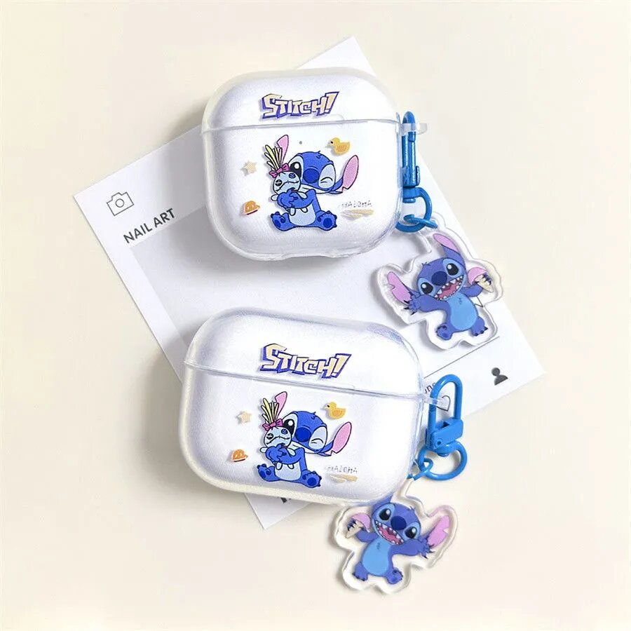 Чехол для Аирподс Про 2 / AirPods Pro 2 Мультфильм Стич Stitch силиконовый чехол