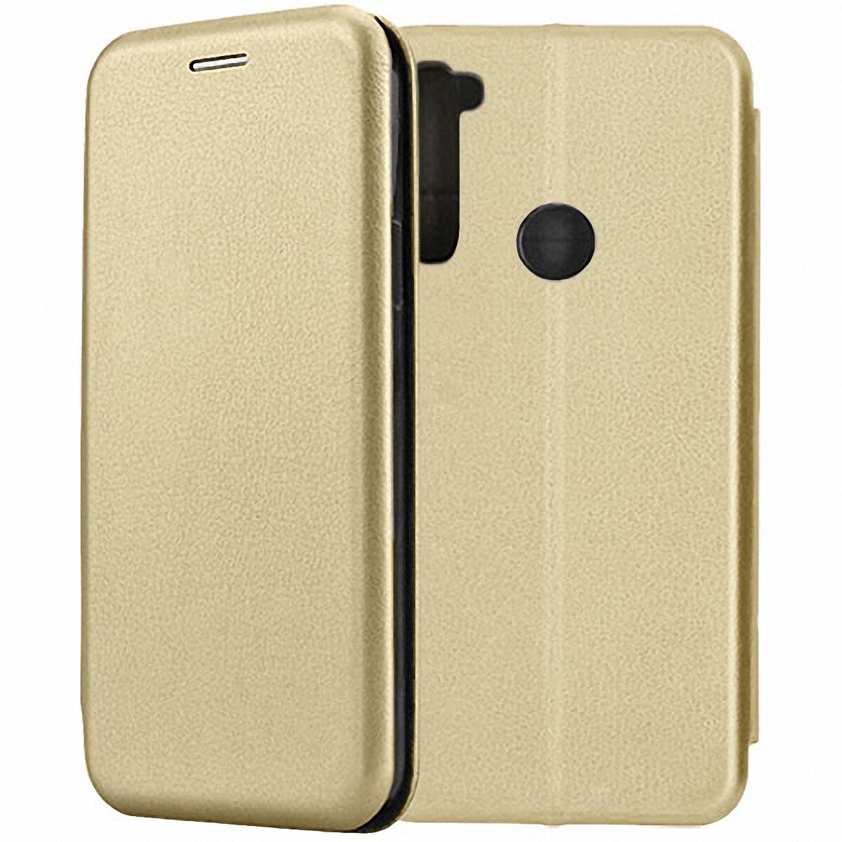 Чехол-книжка для Redmi Note 8T золотистый / подставка, отделение для карт