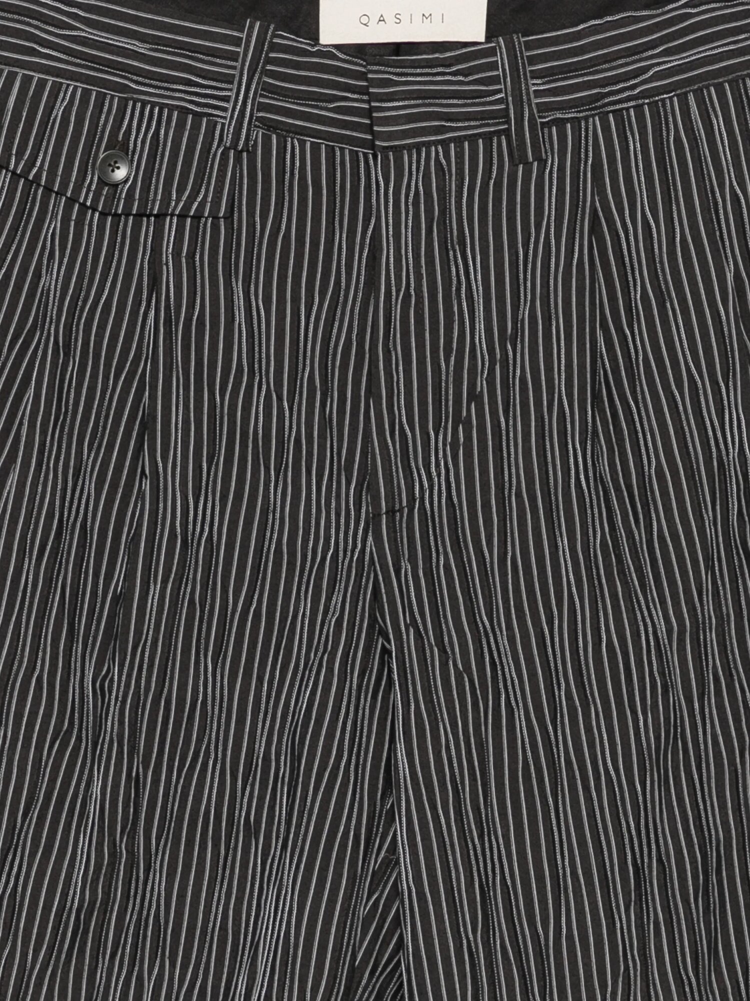 Брюки QASIMI Striped pleated trousers, размер 46, black/black — фото 1