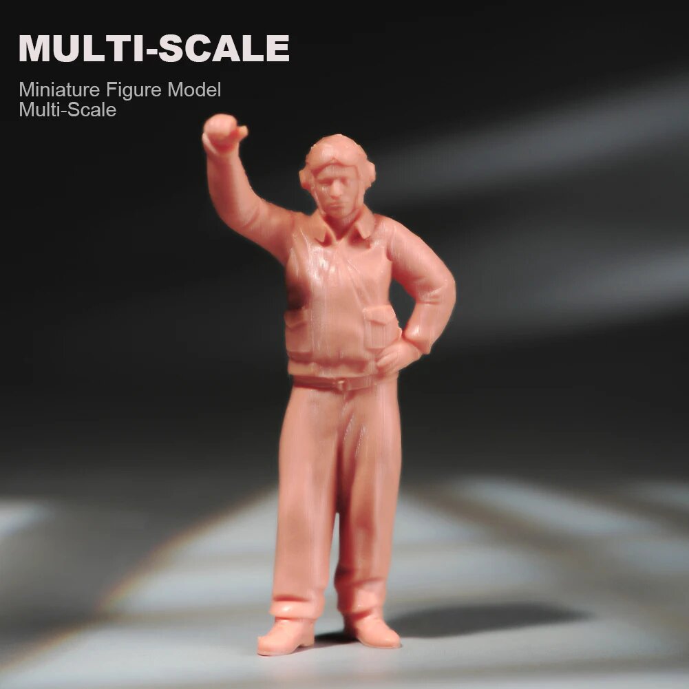 Миниатюрная фигурка пилота, Розовый, Unpainted 4