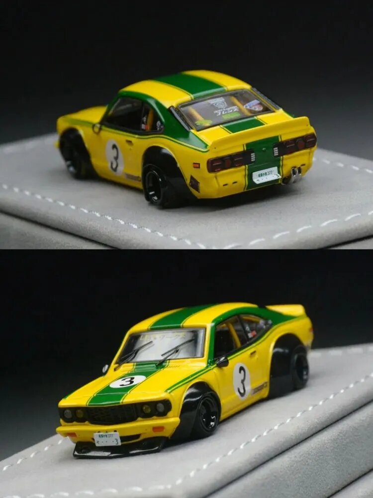 Коллекционная модель Mazda RX-3 Savanna LBWK Liberty Walk, масштаб 1:64, металл/пластик, гоночная машина — фото 1