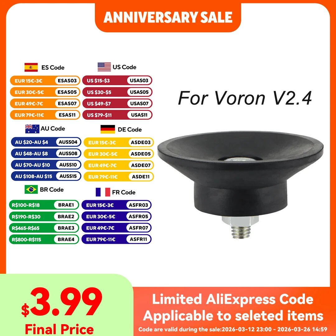 4 шт, резиновые противоскользящие накладки для 3D-принтера Voron 2.4