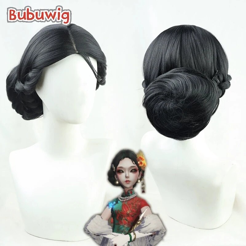 Bubuwig синтетические волосы Michiko парики для косплея Game Identity V Michiko Geisha длинный прямой черный плетеный парик Cos термостойкий