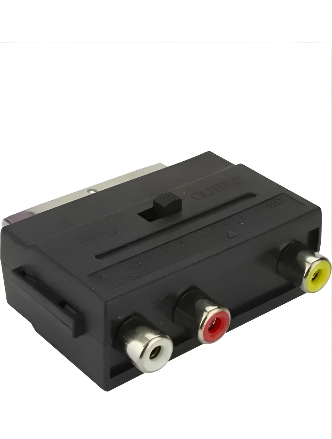 Переходник SCART-RCA, для видеотехники, с переключателем, 1 шт.