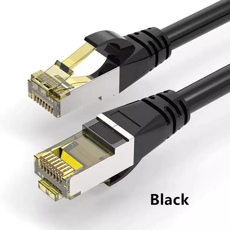Экранированный сетевой патч-корд Cat 6A RJ45 30 м 1pcs, Black, 2m
