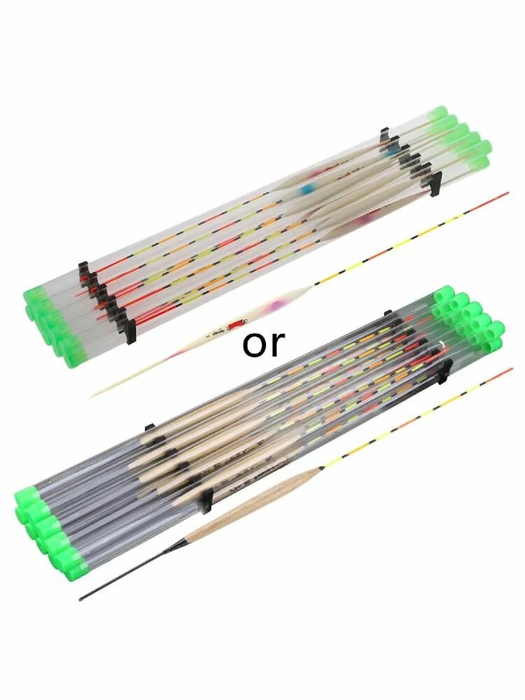 Набор поплавки для летней рыбалки деревянные, 10 штук