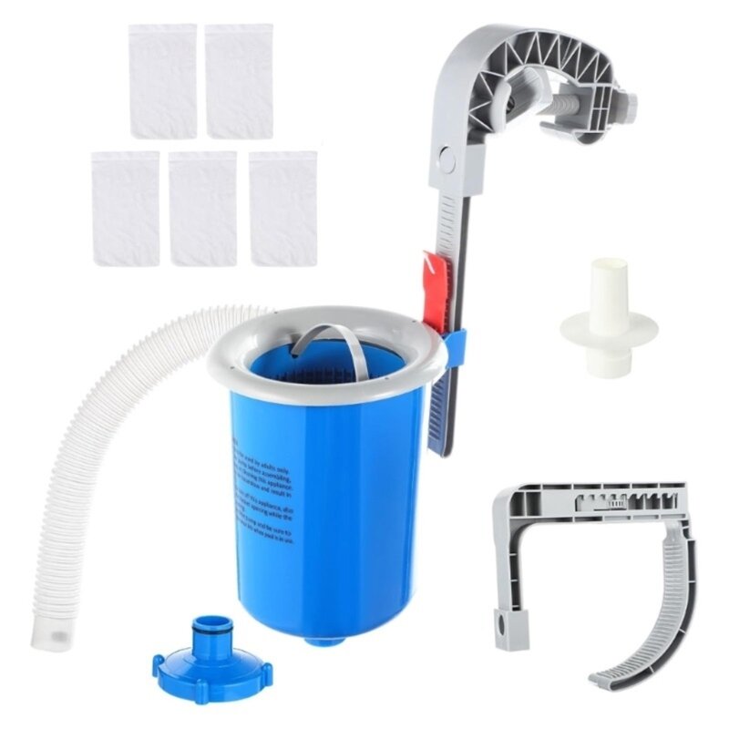 Скиммер для бассейна Настенный Скиммер для Наплавки бассейна со Шлангом и Корзиной Регулируемый Плавающий Фильтр Для бассейна, Автоматически Снимающийся