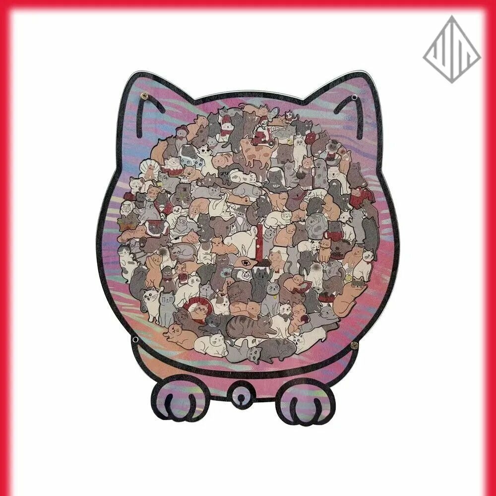 Деревянный пазл Morandi Cat из 135 деталей - Увлекательный пазл в форме животного