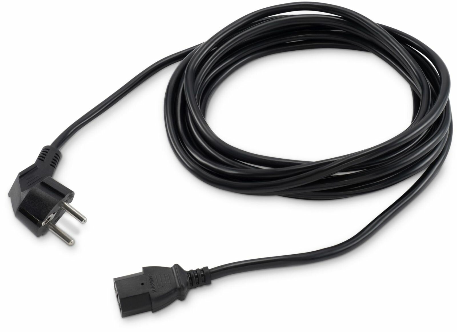 Кабель Buro IEC C13, евровилка угловая, 5 м (BU-PCAB-5M-16A)