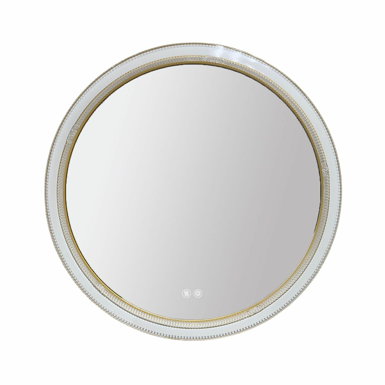Зеркало настенное с подсветкой Azario Грей 60х60 АZ-LED010225 цвет золотой матовый