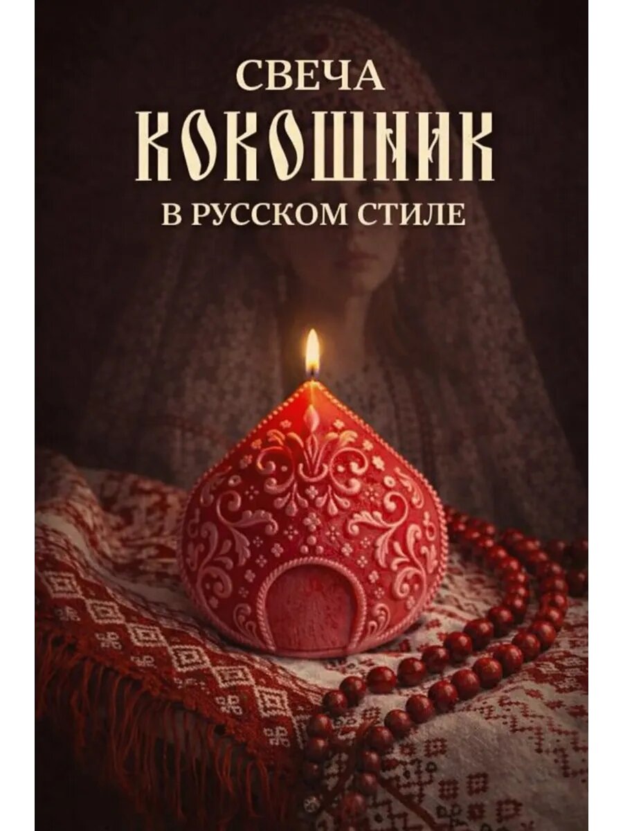 Свеча кокошник в русском стиле