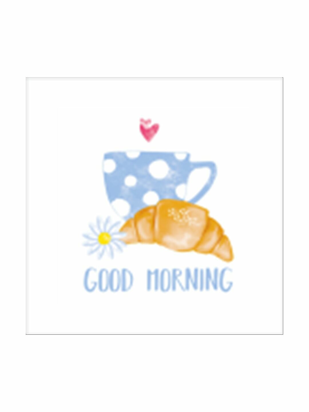 Салфетки бумажные двухслойные "Art Bouquet" Good morning, 20х20 см, в пачке 30 штук