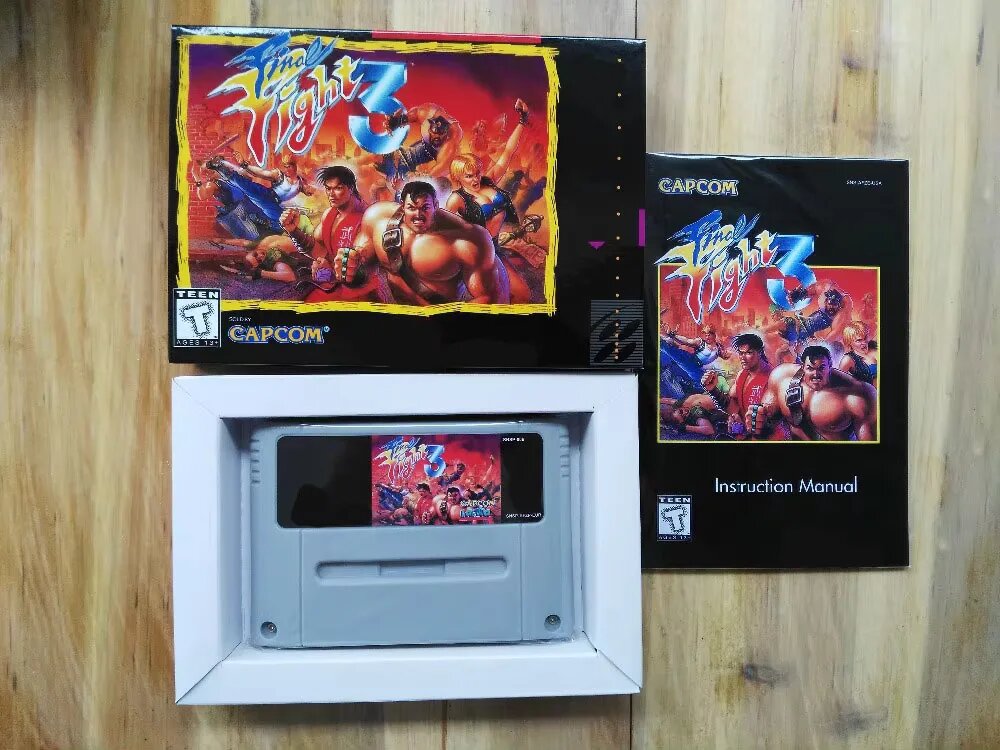 16-битные игры ** Final Fight 3 (версия PAL! Коробка+Руководство+картридж! )