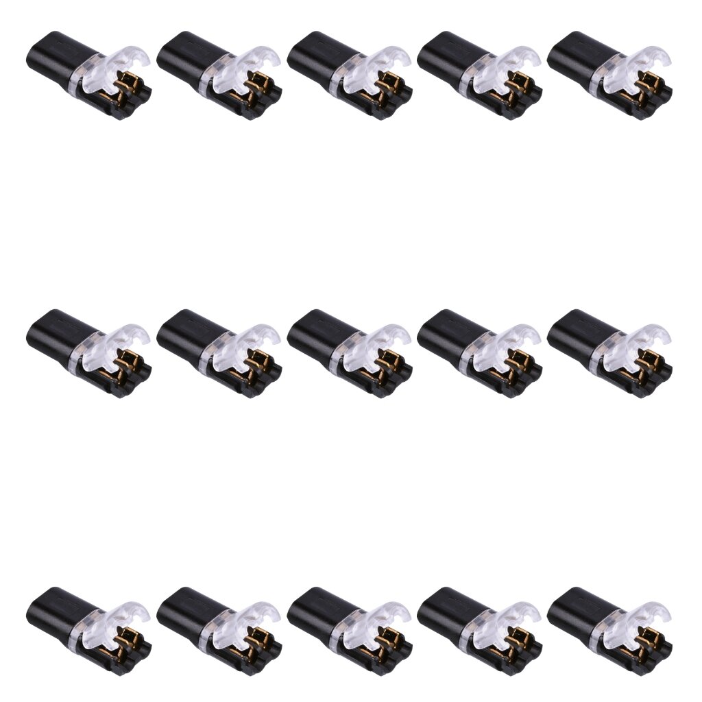 15шт Т-образных соединителей для проводов без зачистки проводов, 2/3-ходовые соединители для проводов Долговечны