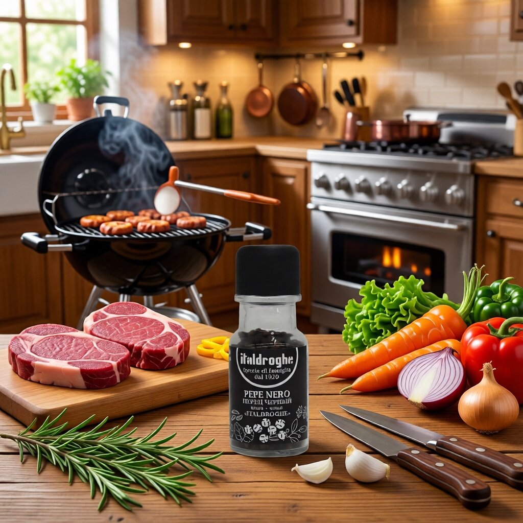 Перец черный целый Italdroghe 50 грамм стеклянная банка, Италия