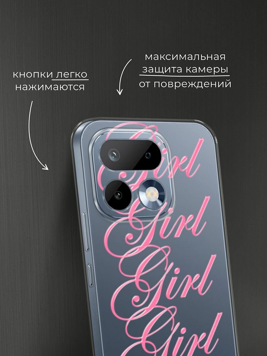 Силиконовый чехол на Realme 16 Pro / Реалме 16 Про с принтом Girl — фото 1