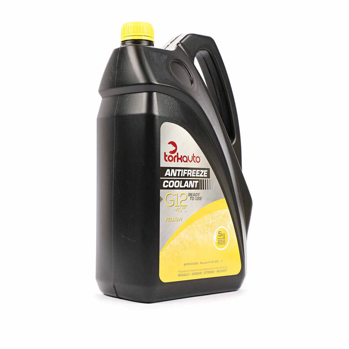 Жидкость Охлаждающая Antifreeze Torkavto Oat G12 Yellow -40C 5Кг.(Tork Trk8519)