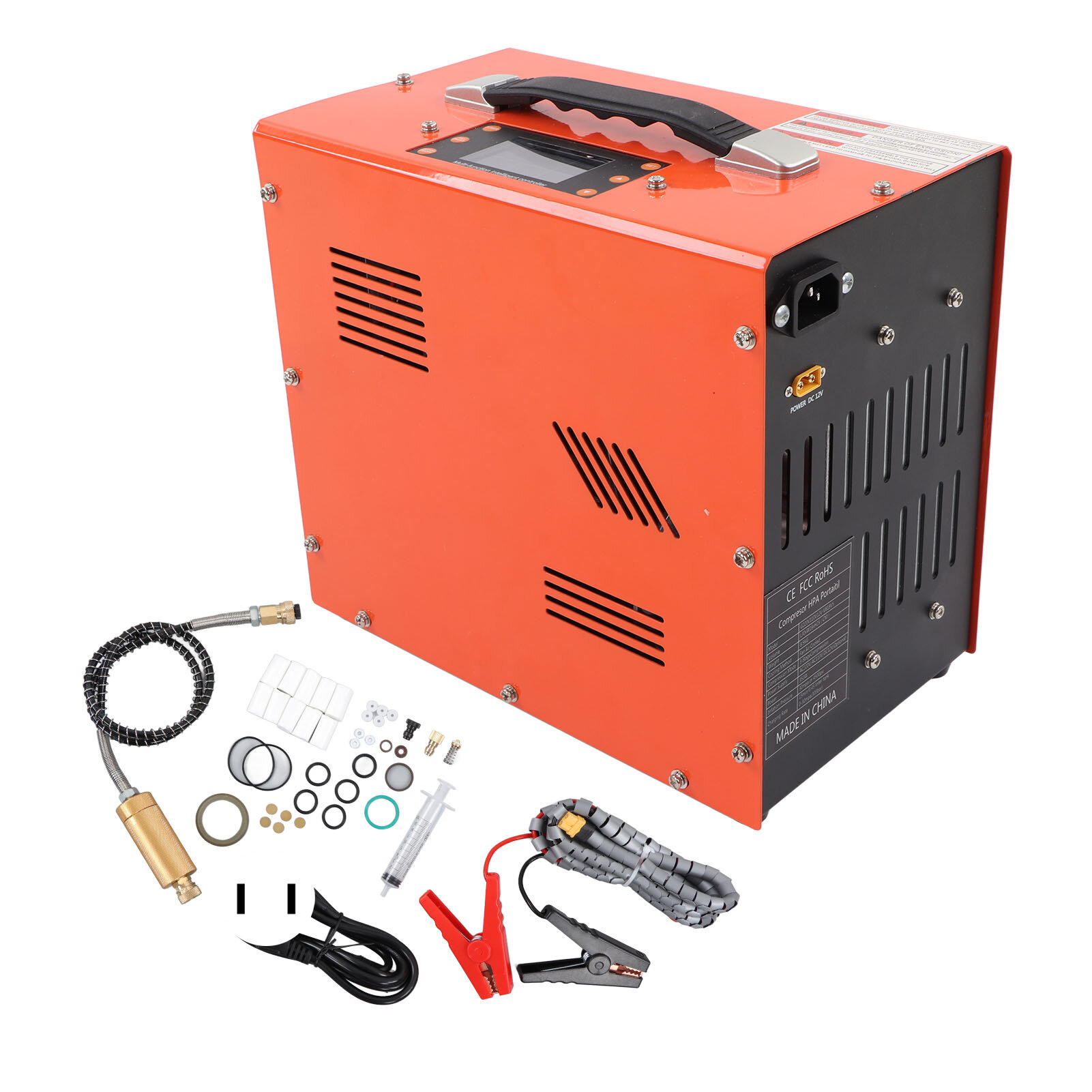 Компрессор высокого давления PCP 300Bar/30МПа, автостоп, 12В/AC