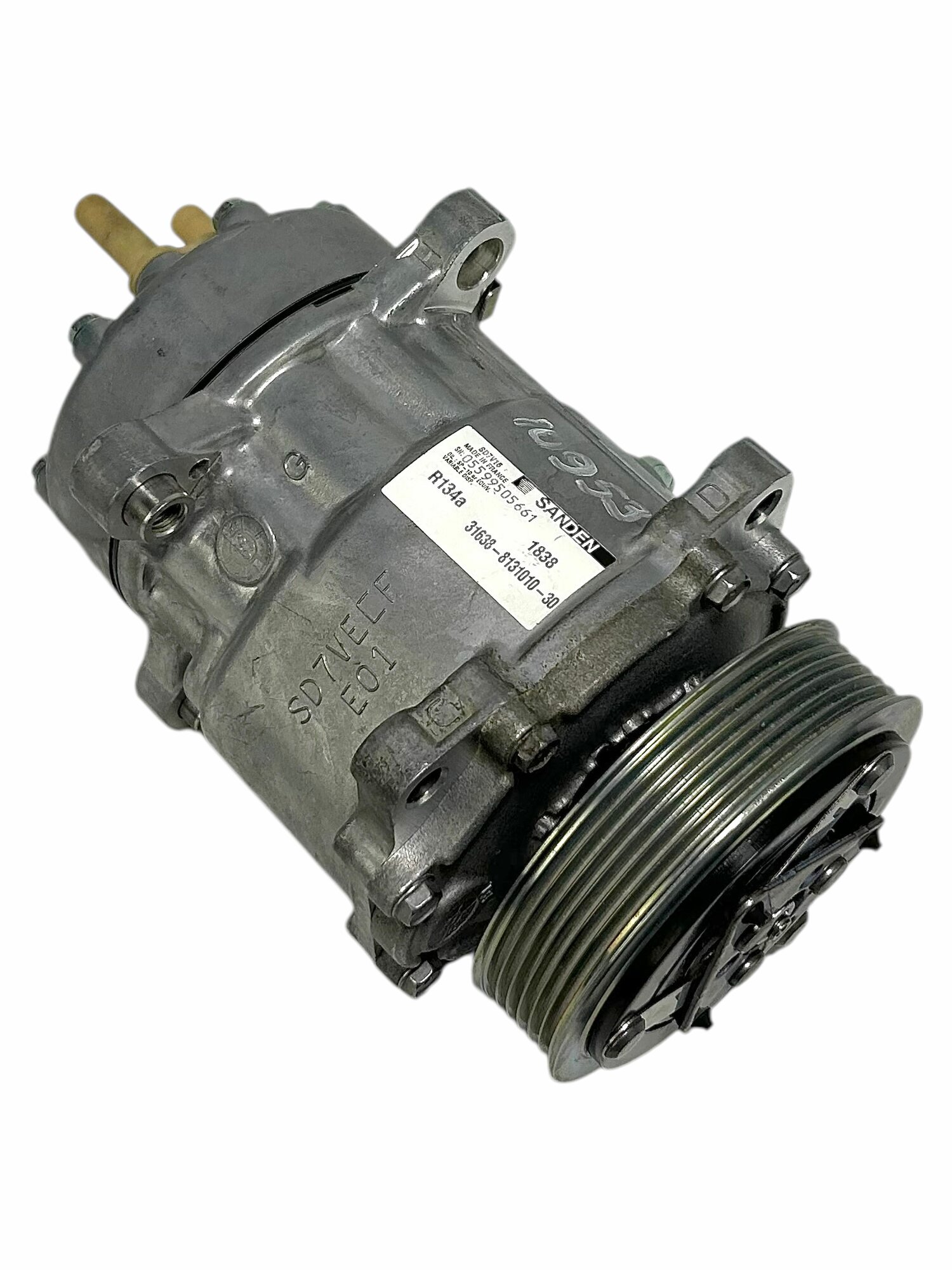 Компрессор кондиционера УАЗ Патриот, Пикап 3163 (2012 2017) Sanden 6PK, дв. ЗМЗ 409, OEM 3163-80-8131010-30