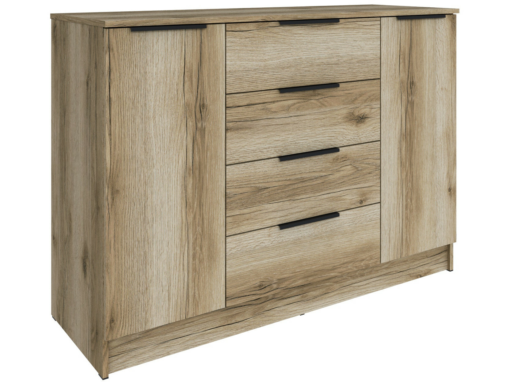 Комод для спальни с ящиками для хранения (1,31), Дуб делано (ЛДСП)