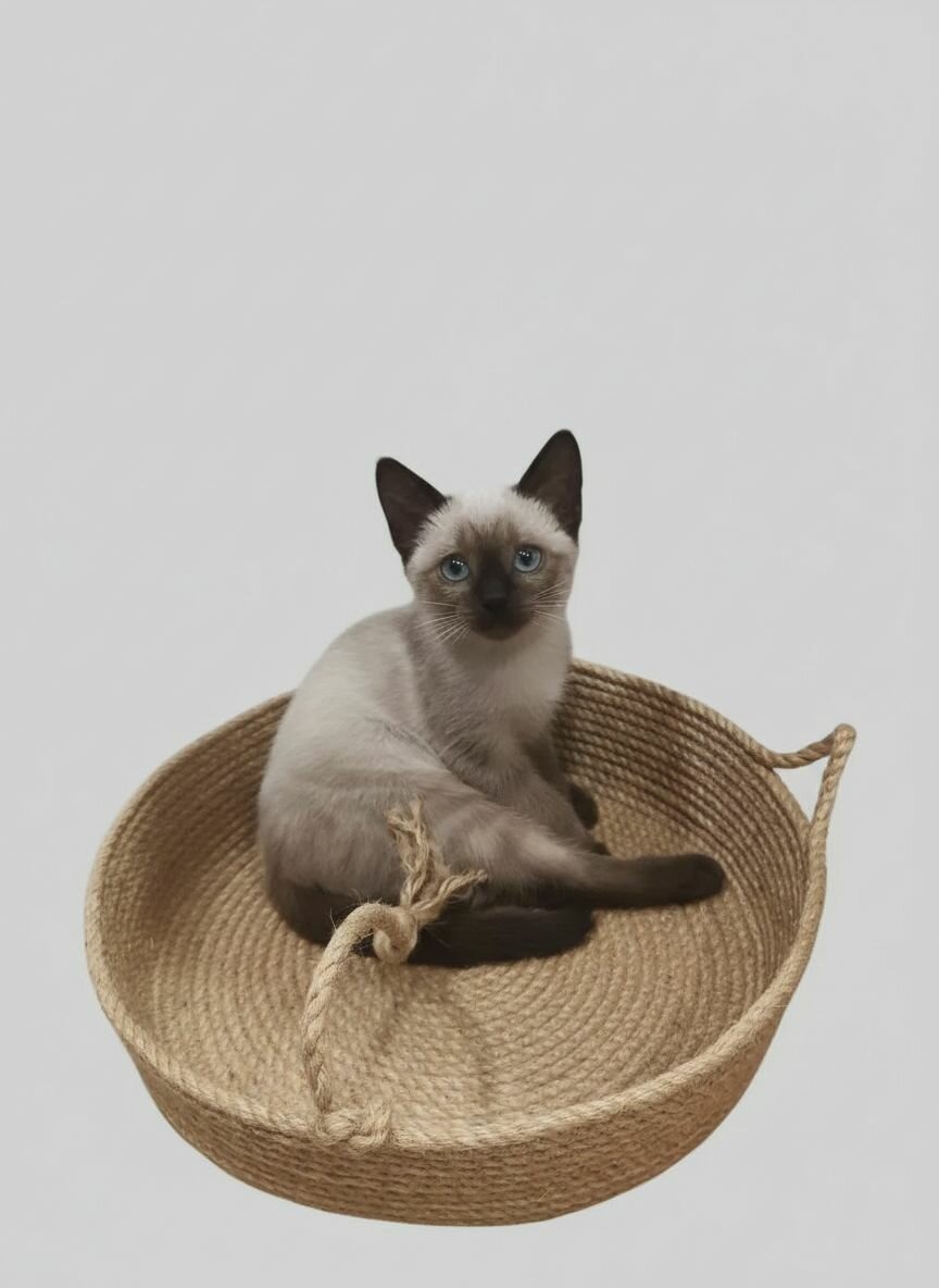 Лежанка для кошек и собак мелких пород из джута