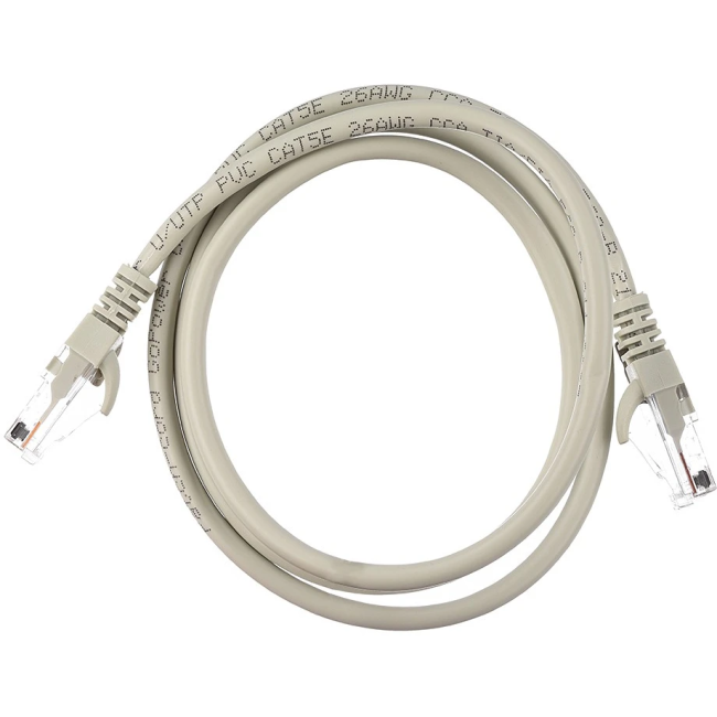 GoPower 00-00027473 Патч-корд/ Патч-корд GoPower RJ-45 (m)-RJ-45 (m) 2.0м кат.5е ПВХ 26AWG серый в пакете (1/125) — фото 1