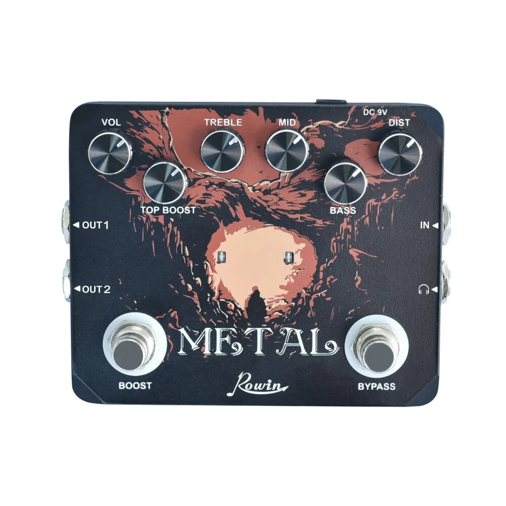 ROWIN LTL-03 METAL Педаль аналогового эффекта искажения для электрических гитар True Bypass